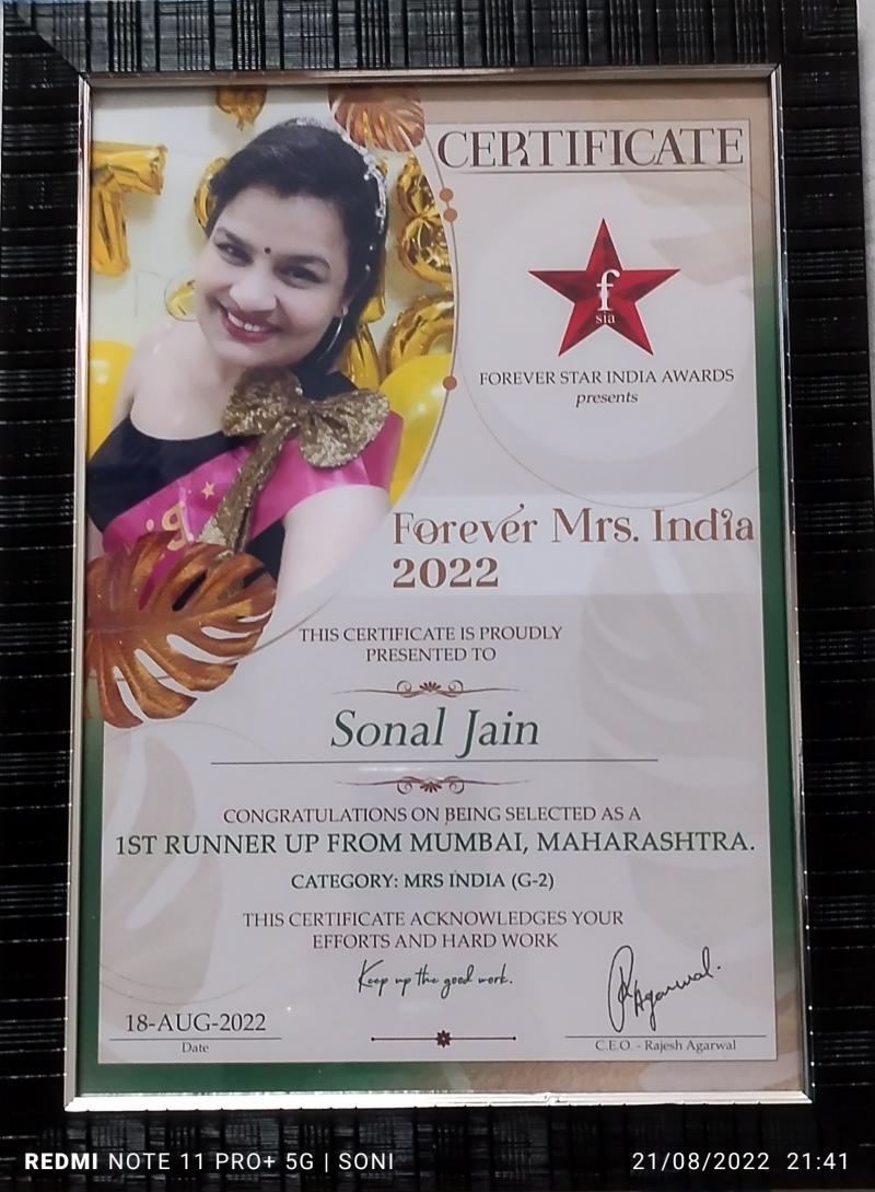 Mrs West India 2022 Sonal Jain (G-2)