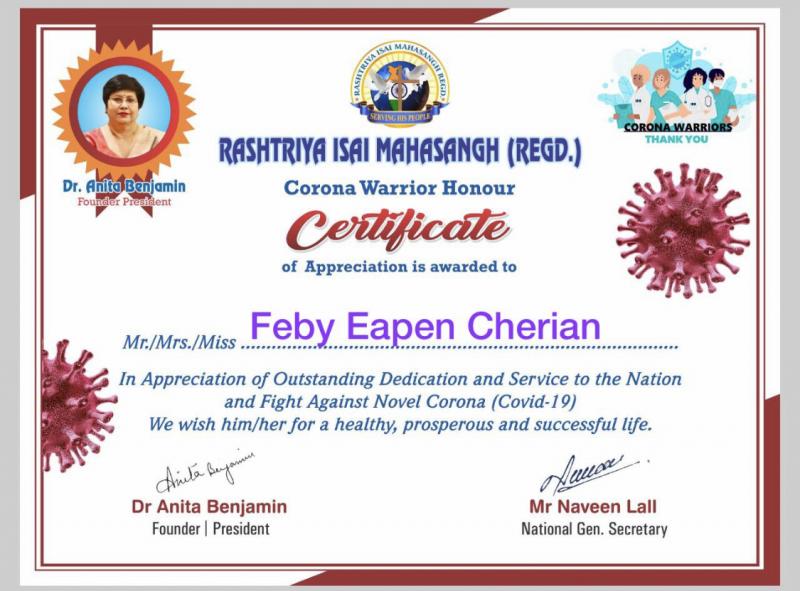Feby Eapen Cherian : Forever Star India Awards - The Real Super Heroes ...