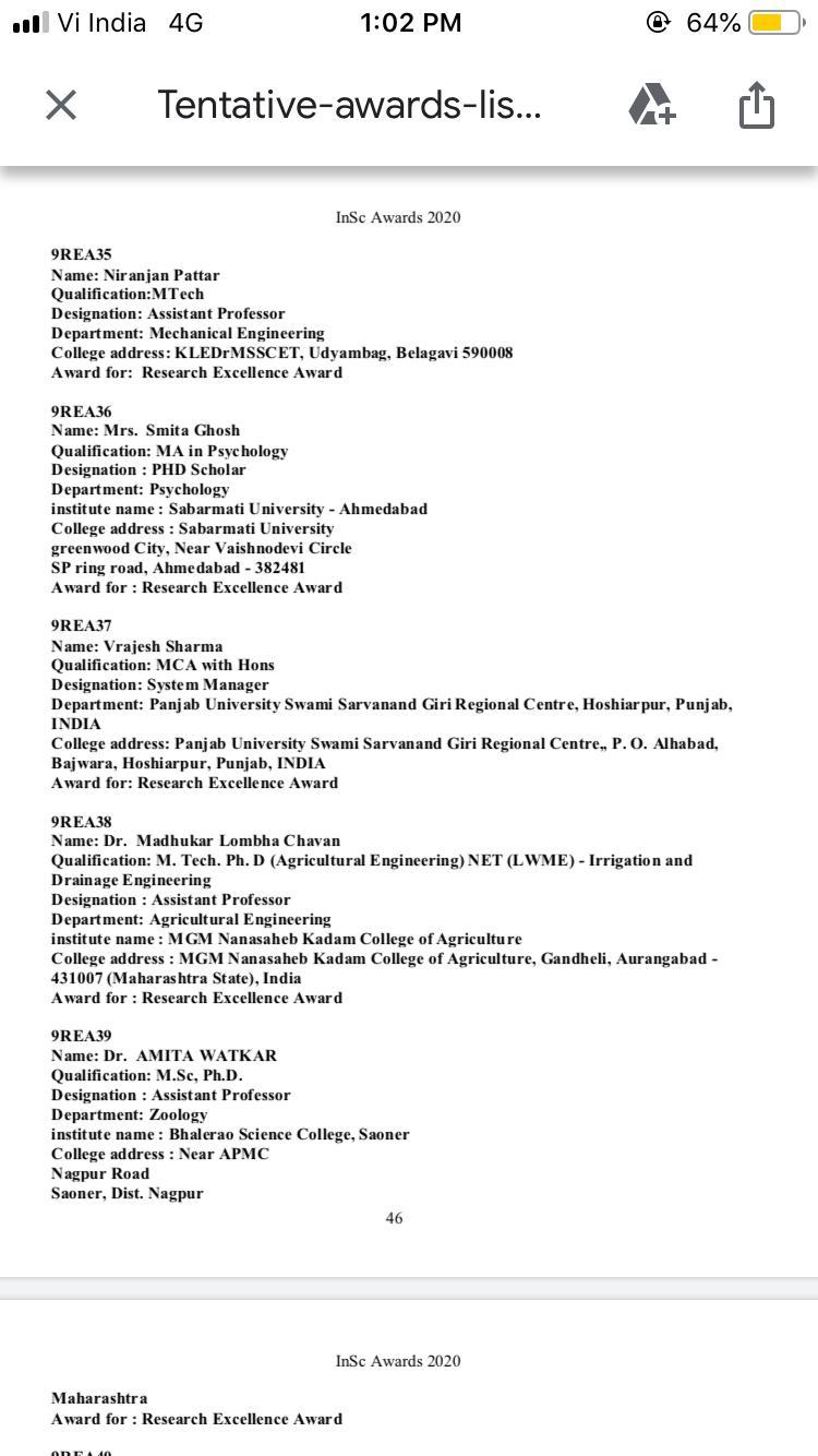 Smita Ghosh : Awardee The Real Super Women Awards 2020 by FSIA