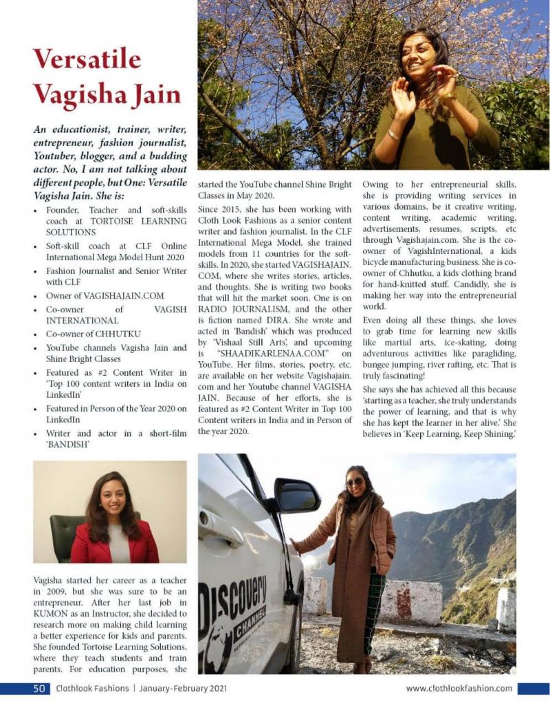 Vagisha Jain Author in Ludhiana, Punjab: Super Woman Awards 2022