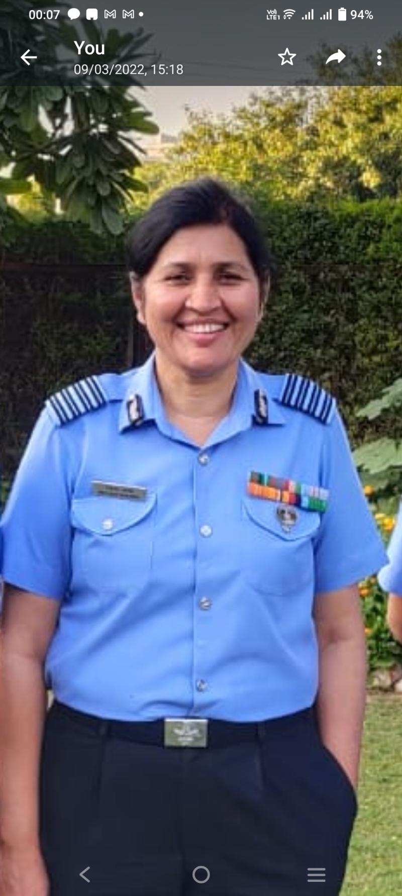 Group Captain Rachna Sharma (Retd) achieved Title of Army from New ...